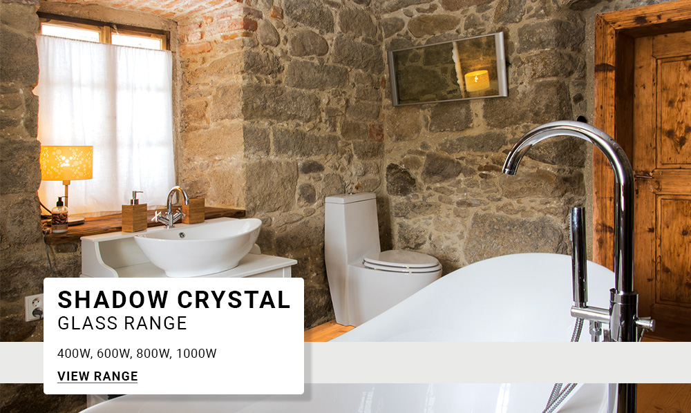 The New Shadow Crystal Glass Panel Heaters - Heat Outdoors