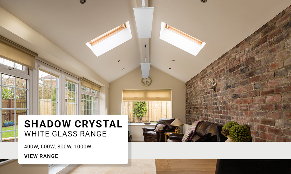 The New Shadow Crystal Glass Panel Heaters - Heat Outdoors